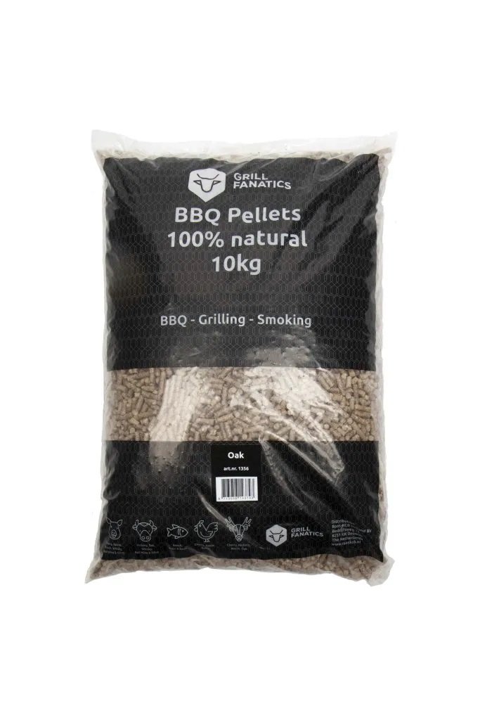 Grill Fanatics BBQ Pellets 10kg – 100% Naturlig Eg - Træpiller til ...