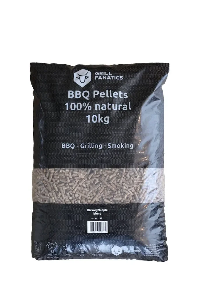 Grill Fanatics BBQ Træpiller/Pellets 10kg – 100% Naturlig Hickory/Ahorn ...
